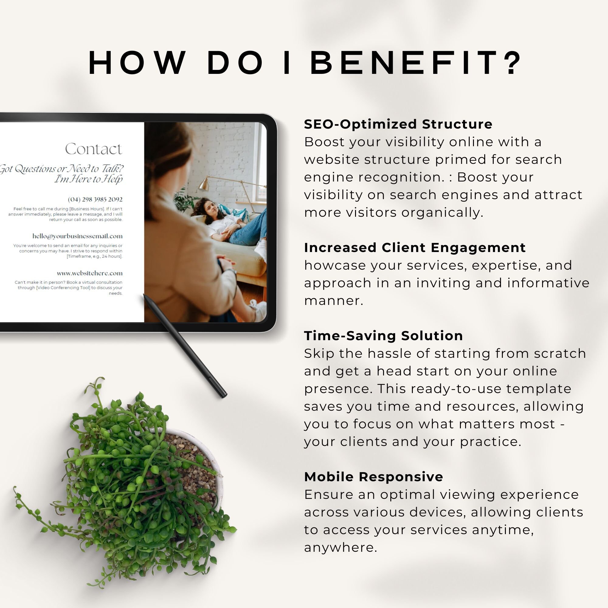 Canva Website Templates for Therapists Coach Counselor Mental Health ...