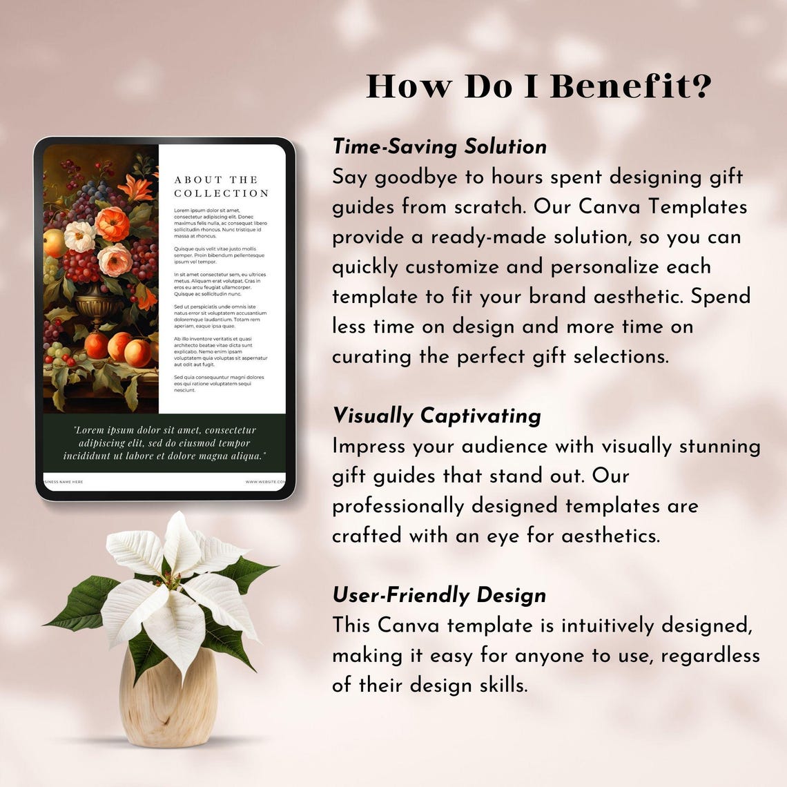Holiday Gift Guide Template Christmas Product Catalog Digital Xmas Gift ...