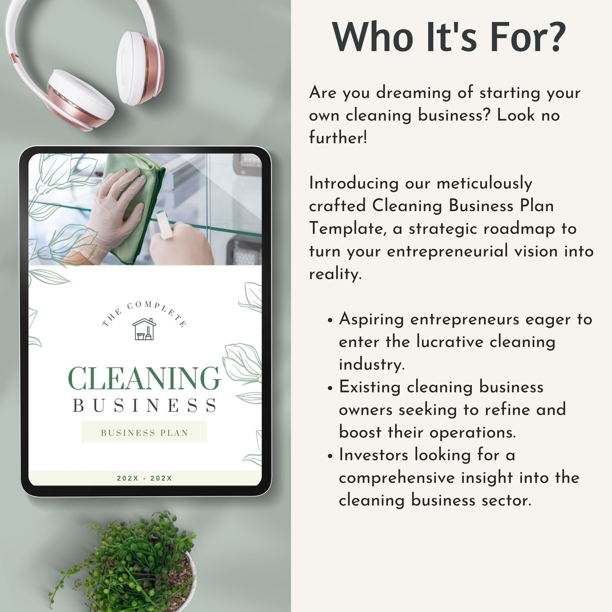 Cleaning Business Plan Template Cleaning Service Company Small Business ...