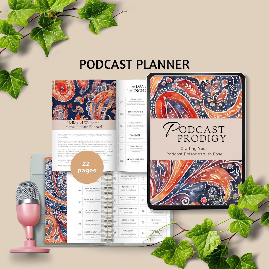 Podcast Planner Printable Podcast Planner Log Book PDF Podcast Content ...