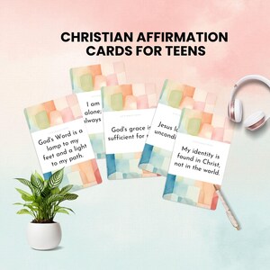 Christian Affirmation Cards for Teens Bible Verse Positive Quotes ...