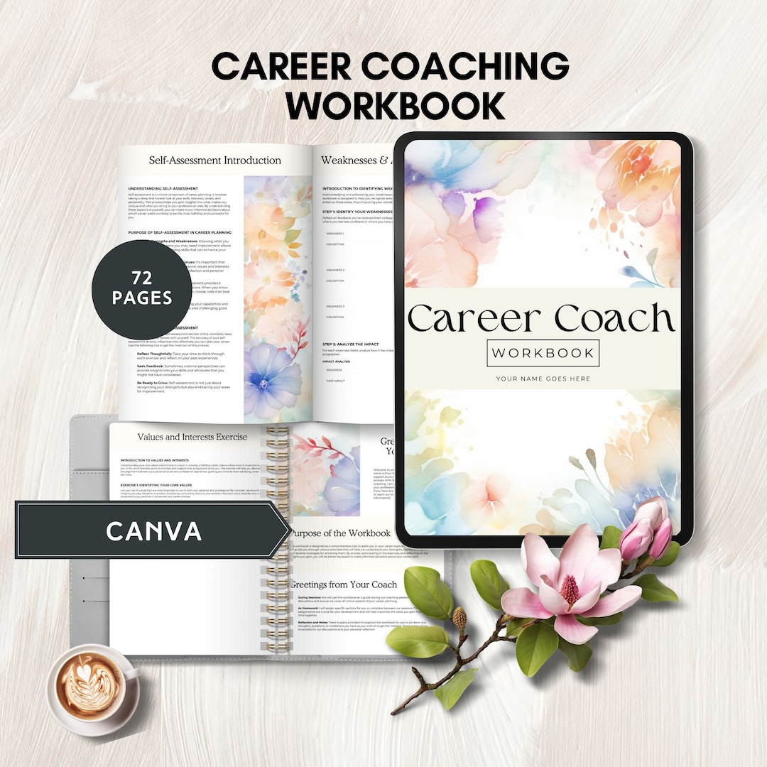 Career Coaching Workbook and Templates Career Development Worksheet ...