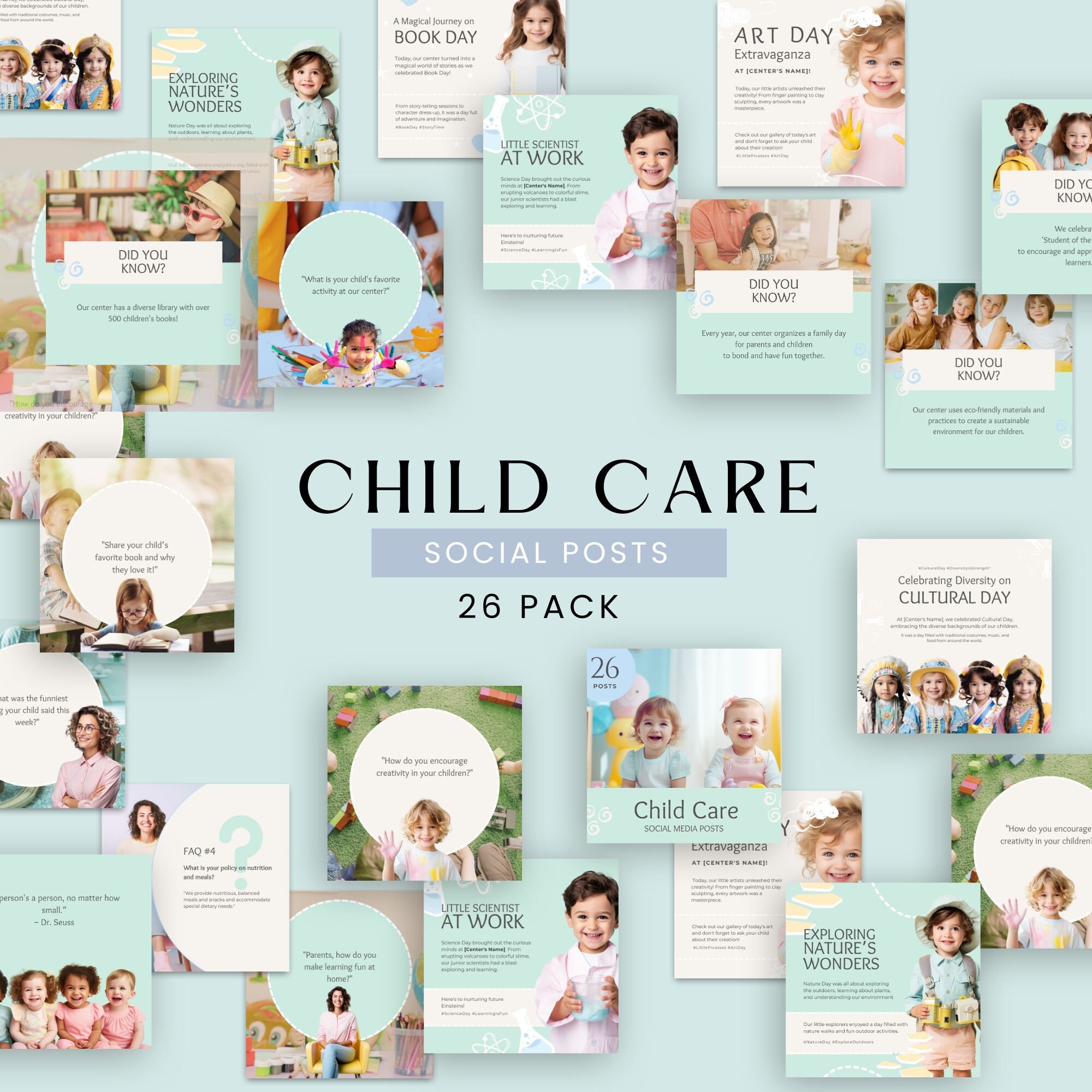 Childcare Social Media Post Instagram Daycare Kindergarten Marketing ...