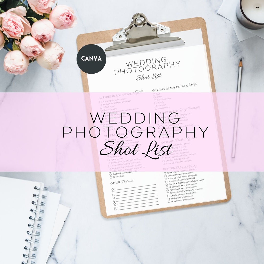Wedding Photo Shot List Wedding Planning Photographer Checklist Wedding ...