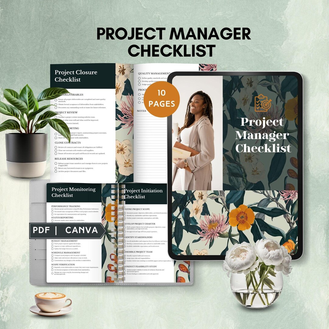 Project Manager Checklist Task Tracker Project Management Log Activity ...
