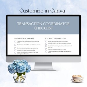 Transaction Coordinator Checklist Listing for Real Estate Agent Tracker ...