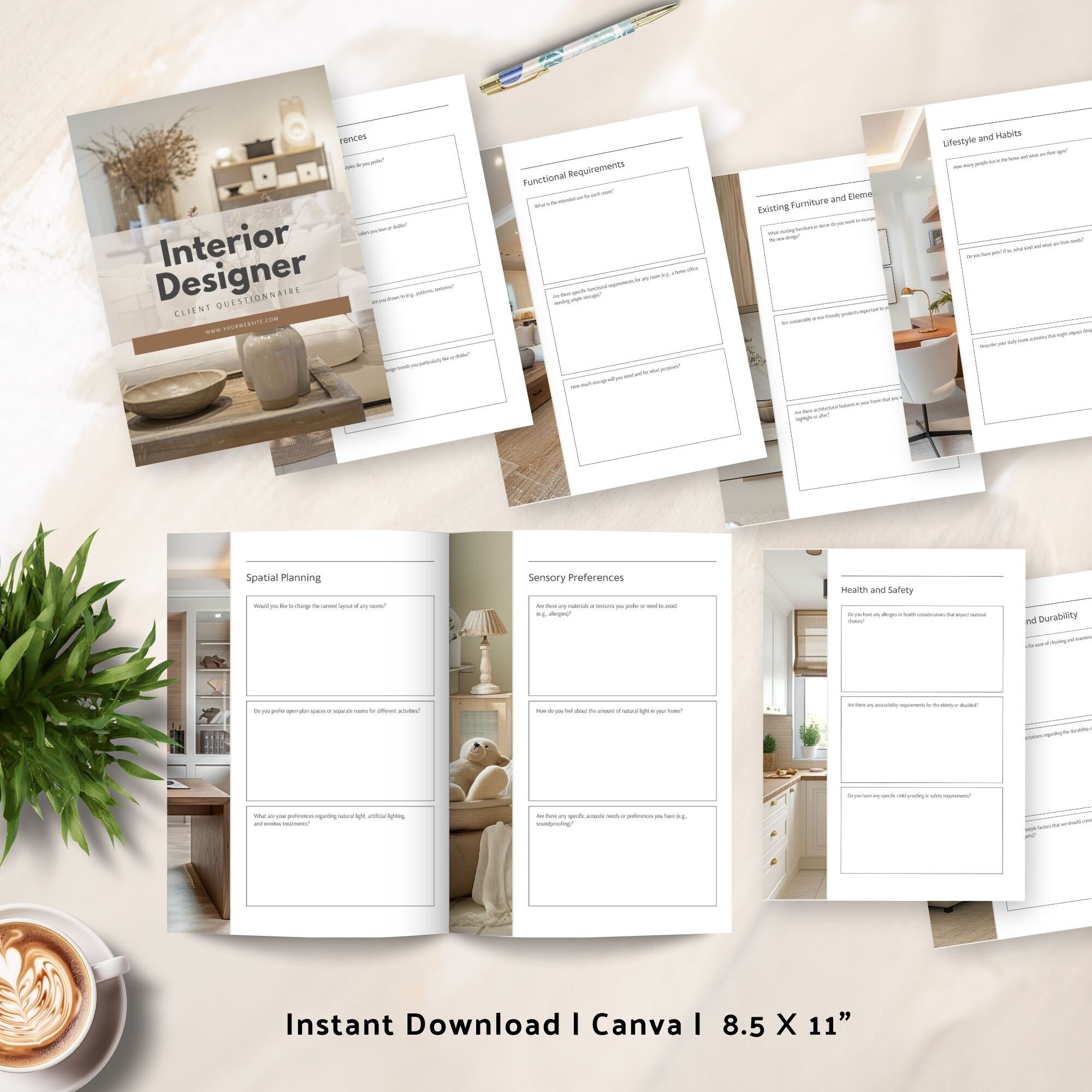 Interior Design Client Questionnaire Template Interior Designer ...