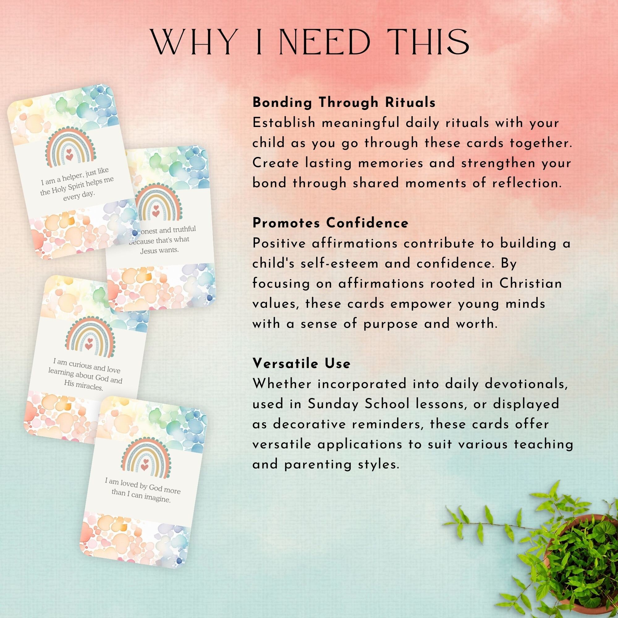 Christian Affirmations for Kids Motivational Christian Faith ...