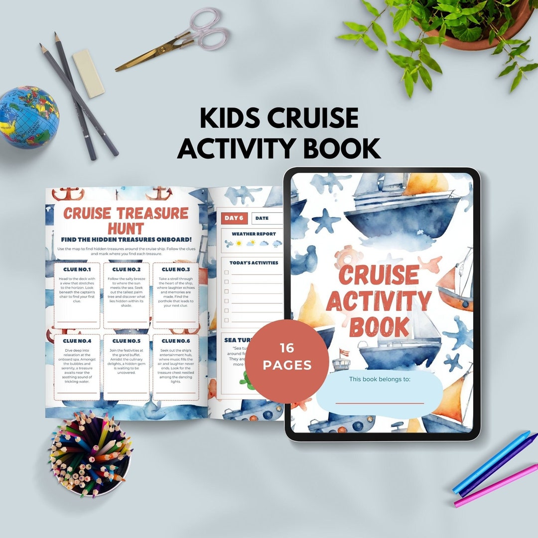 Kids Cruise Activity Book Adventure Journal Travel Memory Printable ...