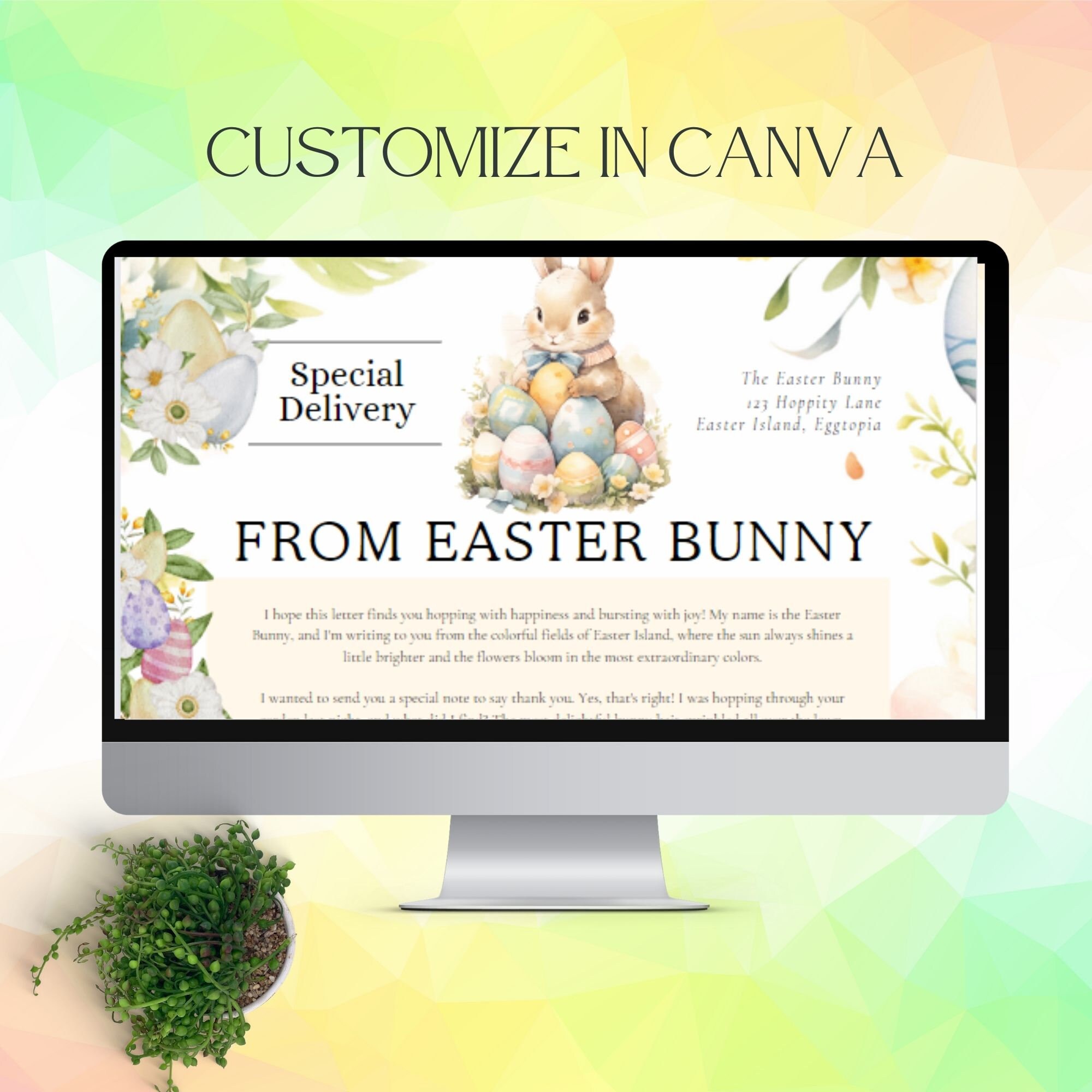 Letter From the Easter Bunny Printable Easter Bunny Letter for Kids ...