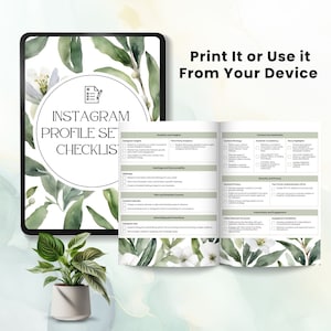 Instagram Checklist Profile Optimize IG Bio Layout Social Media Manager Instagram Feed Planner ...