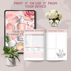 Skin Care Routine Printable Form Template Beauty Regimen Planner Daily ...