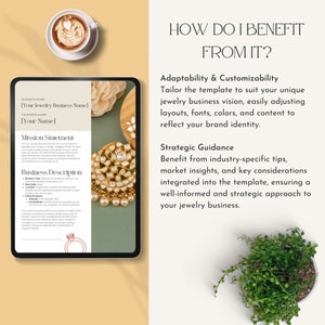 Jewelry Business Plan Template Canva Jewellery Small Business Planner ...