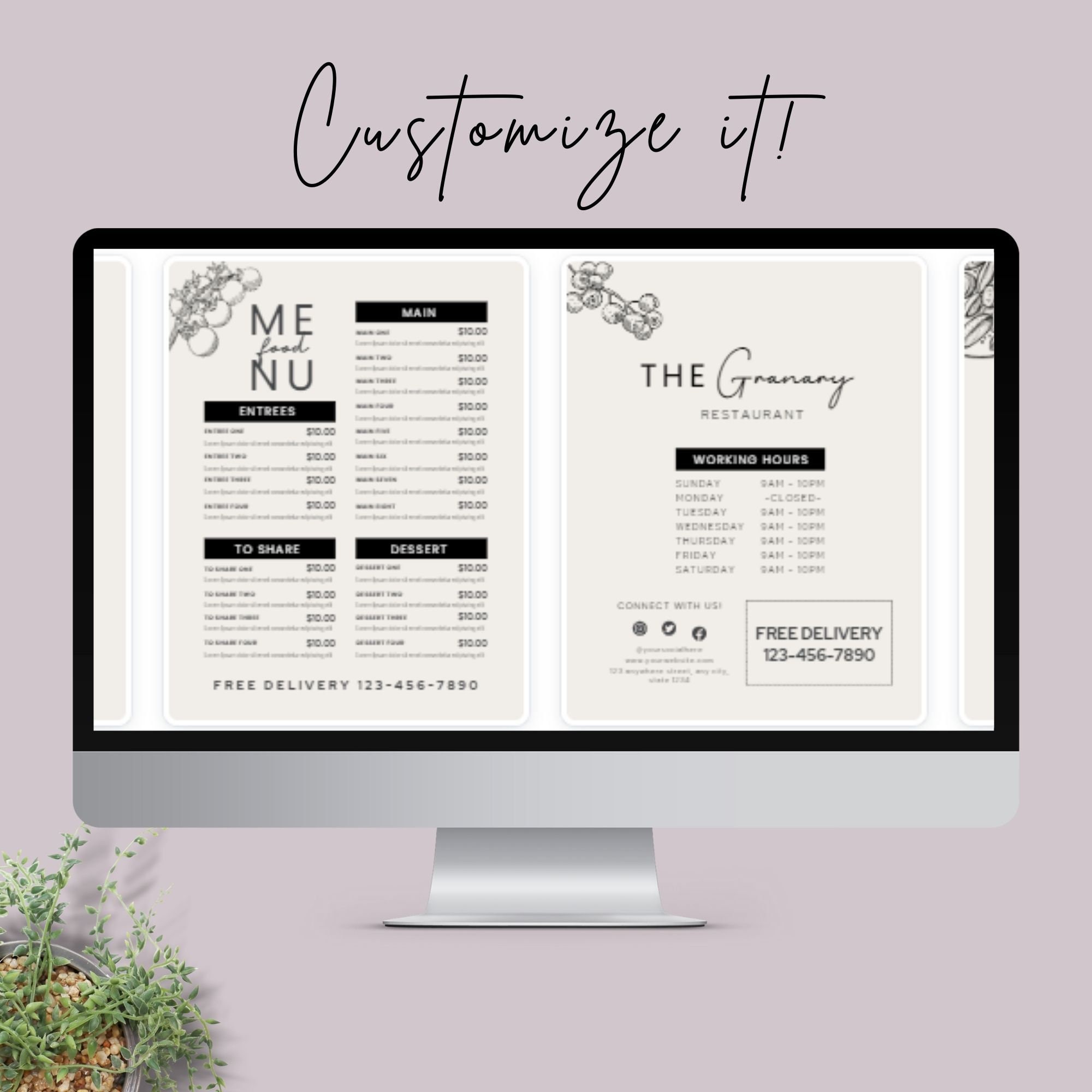 Fast Food Menu Template Modern Food Menu Template Food Truck Menu ...