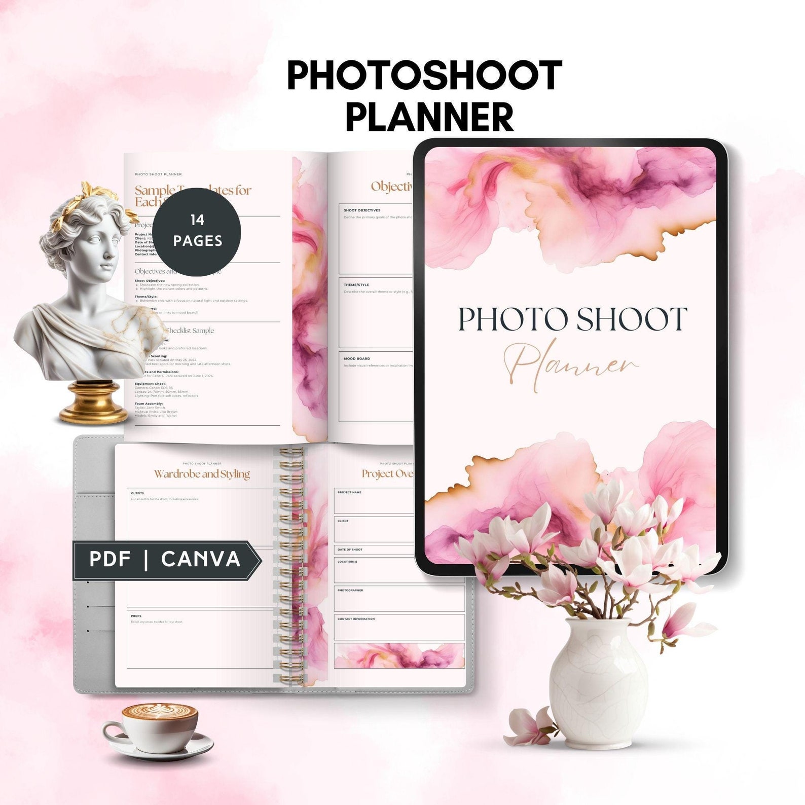 Photo Shoot Planner Template Printable Brand Photoshoot Session Plan ...