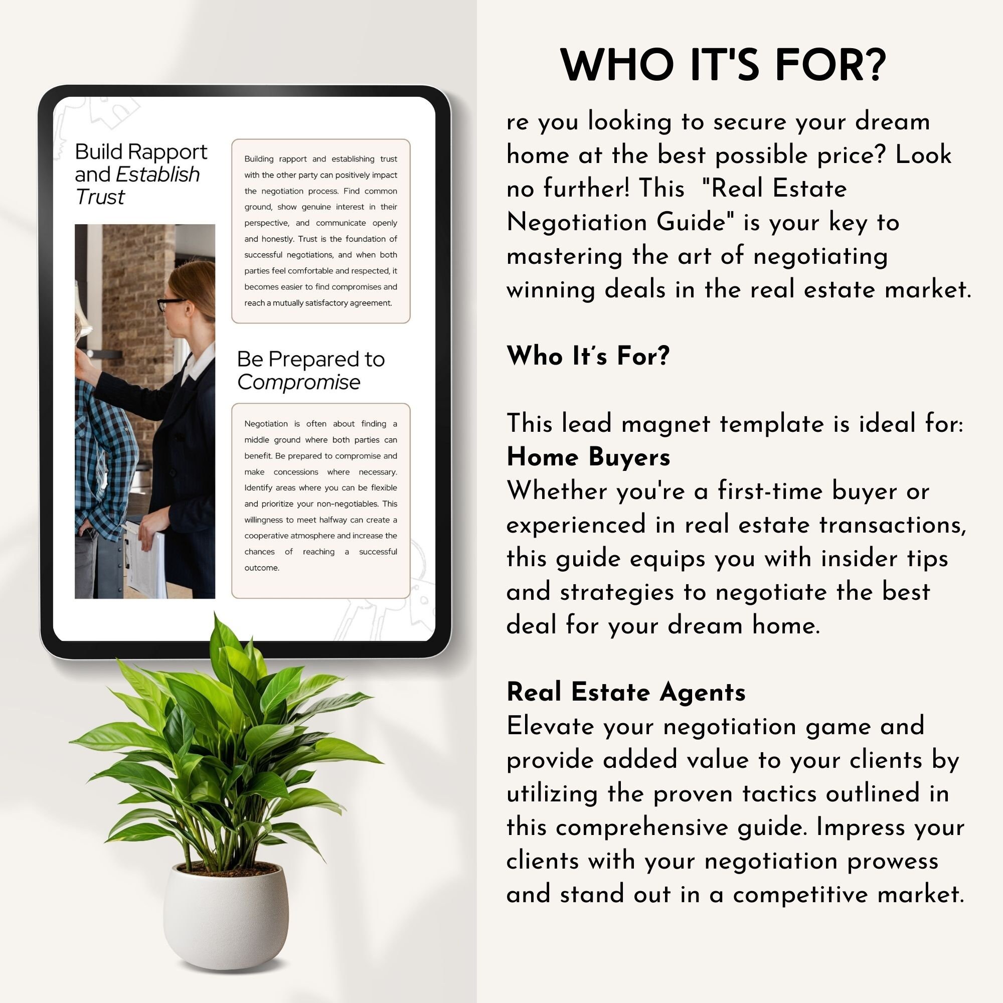 Real Estate Agent Lead Magnet for Realtor Marketing Template Freebie ...
