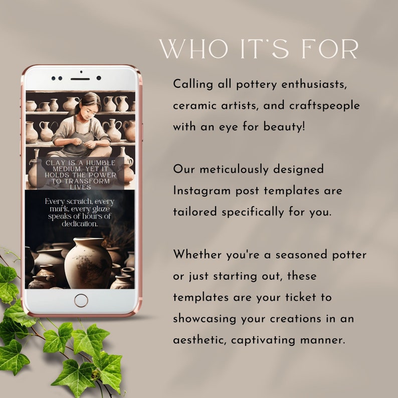Pottery Instagram Post Template Potter Social Media Canva Template ...