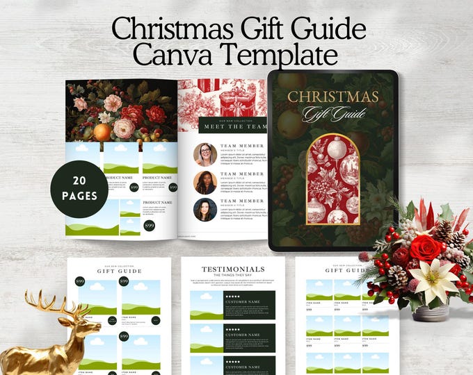 Editable Gift Guide Template | Holiday Gift Guide | Neutral ...