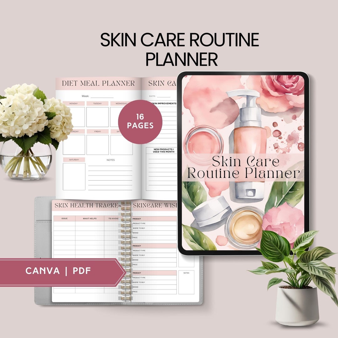 Skin Care Routine Printable Form Template Beauty Regimen Planner Daily ...