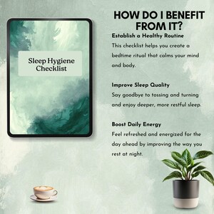Sleep Hygiene Checklist Sleep Tracker Printable Bedtime Diary Improve ...