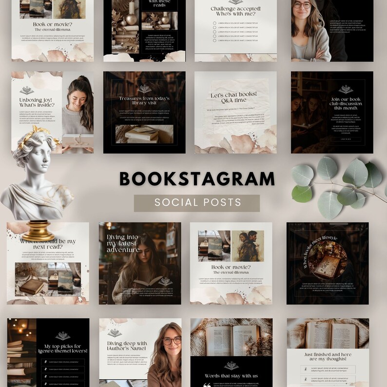 Bookstagram Instagram Posts Bookstagram Post Template Book Social Media ...
