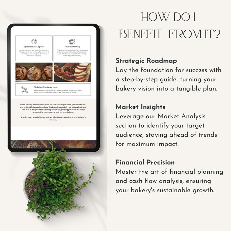Bakery Business Plan Template for Small Bakeries Planner in Home Bakery ...