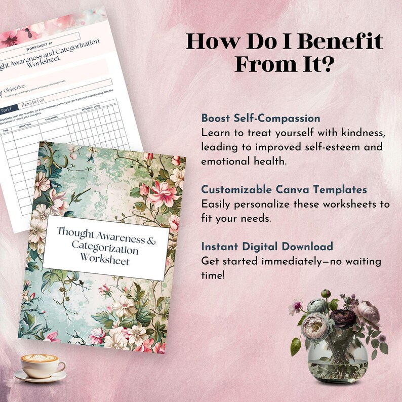 Overthinking Worksheets Teen Anxiety Workbook Coping Skill Journal ...