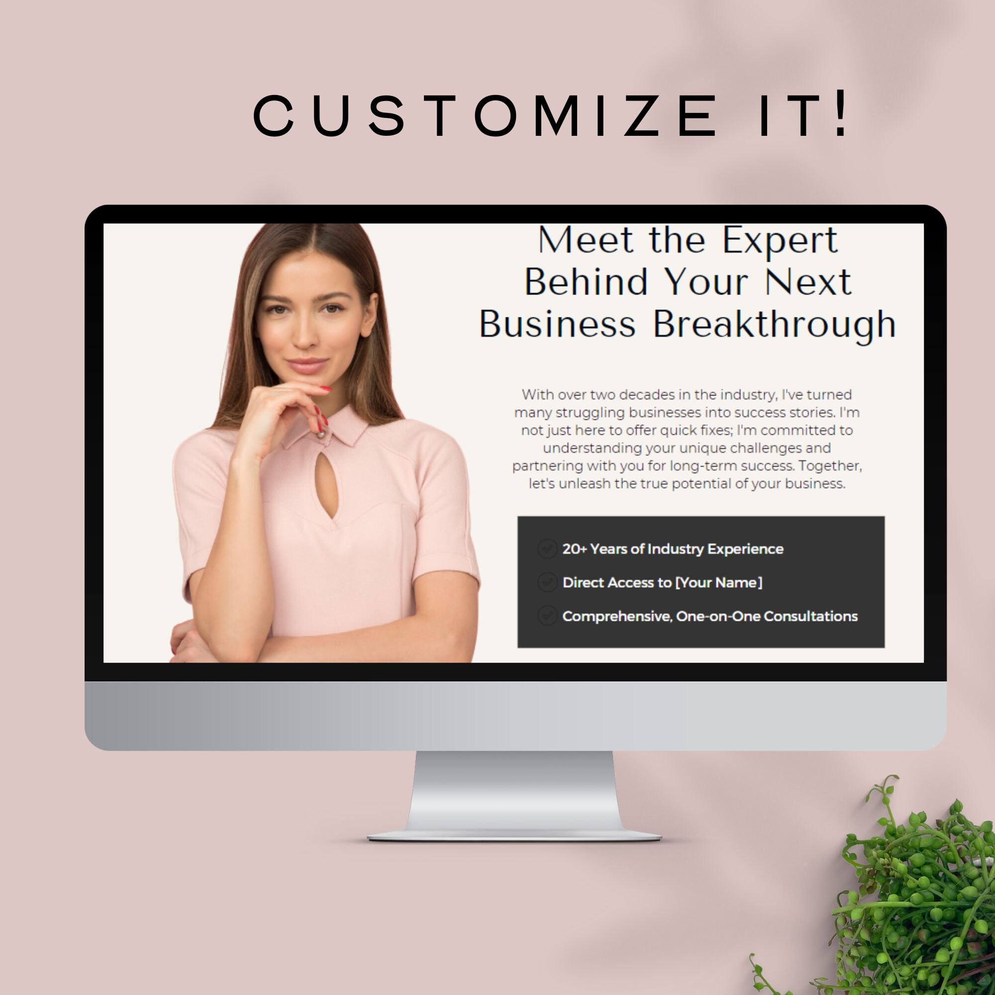 Business Consulting Website Templates Canva Coach Consultant Marketing ...