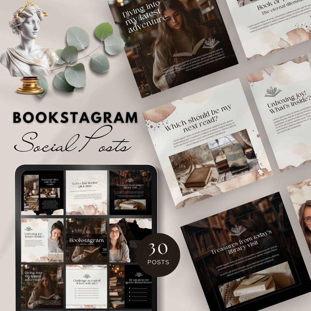 Bookstagram Instagram Posts Bookstagram Post Template Book Social Media ...