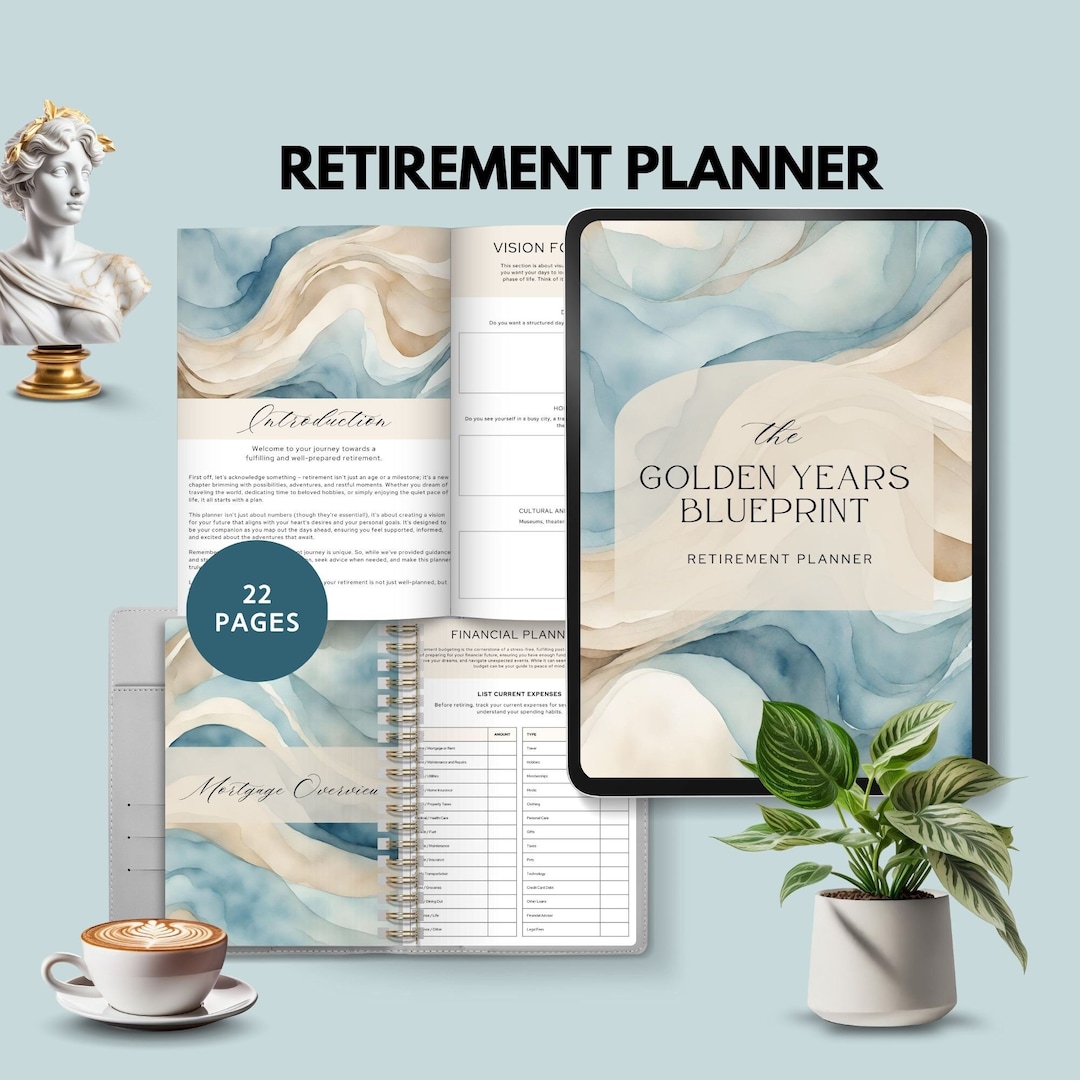 Retirement Planner Template Printable Retirement Guide Savings Income ...