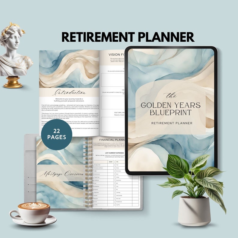 Retirement Planner Template Printable Retirement Guide Savings Income ...