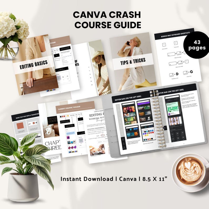 Canva Crash Course Guide Canva 101 Tutorial Guide Canva Cheat Sheet How to Use Canva for ...