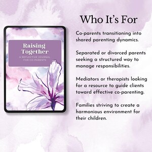 Coparenting Journal Editable Template, Purple Child Custody Planner, Co ...