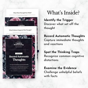 Cognitive Restructuring Worksheets Reframing Negative Thought Patterns ...