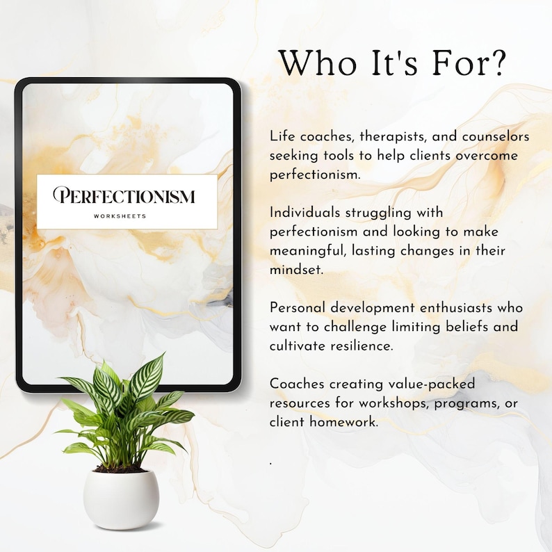 Therapy Worksheets for Perfectionism Template Self Worth Exercise Life ...