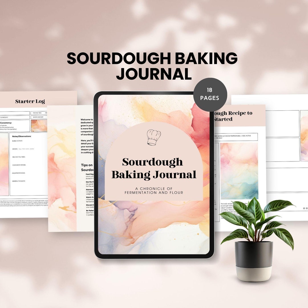 Sourdough Baking Journal Bread Baking Gift for Sourdough Baker Planner ...