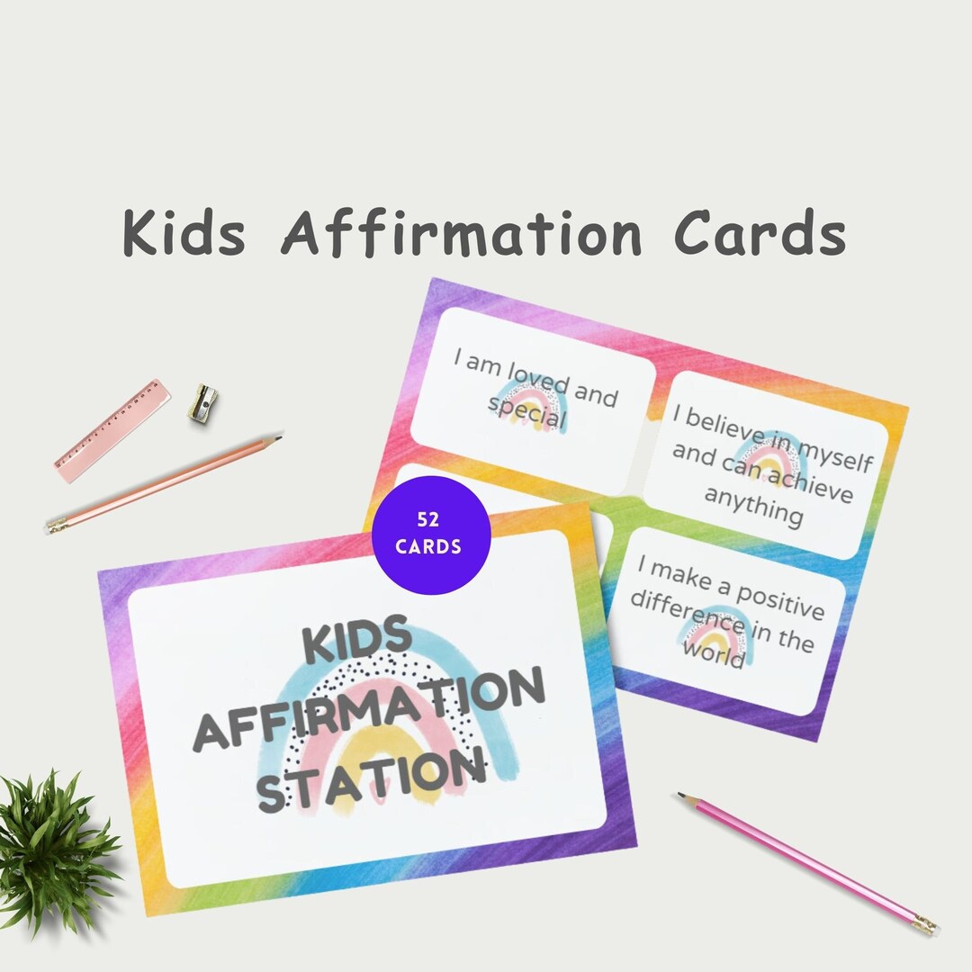 Kids Affirmation Cards for Kids Positive Affirmation Daily ...