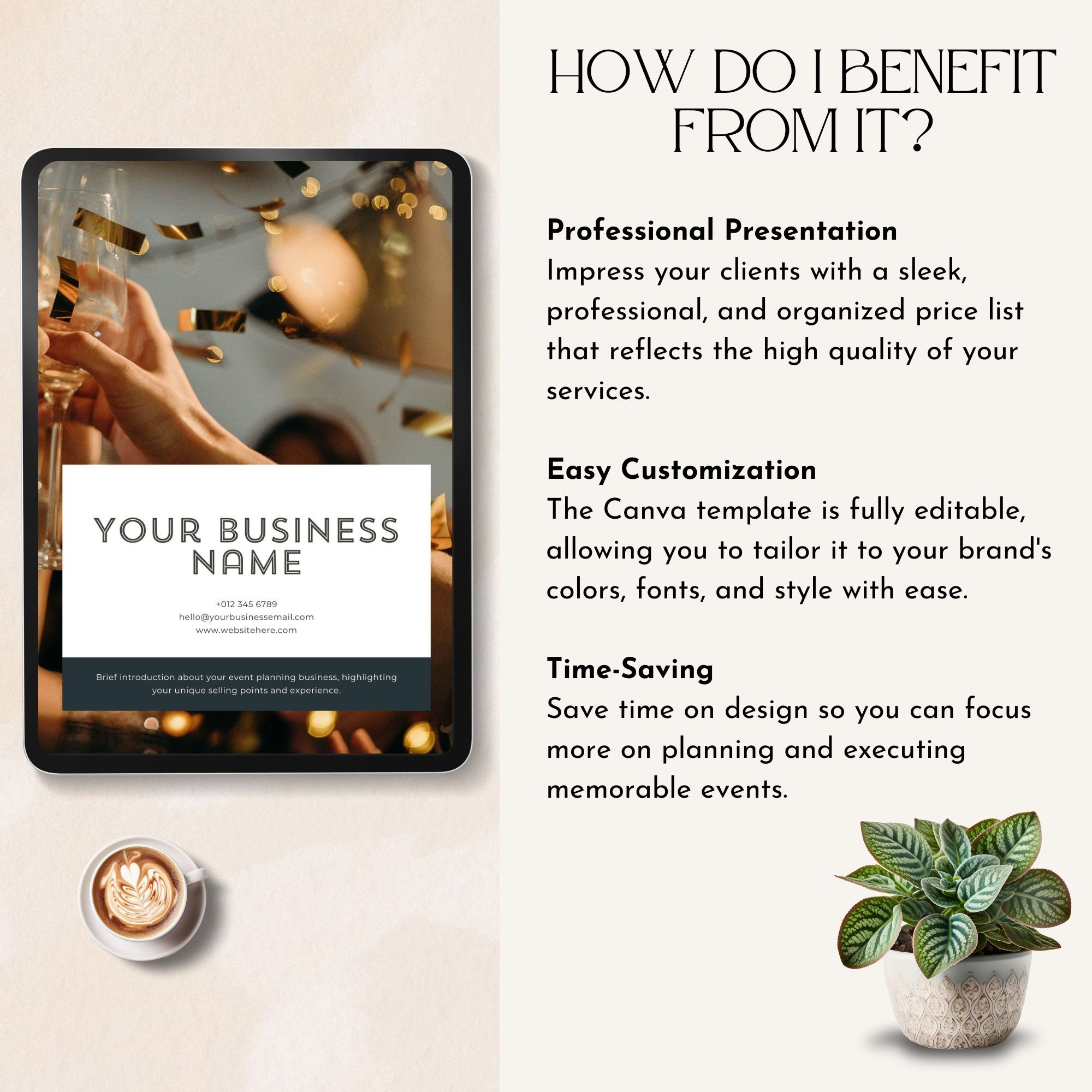 Event Planner Pricing Guide Template Event Services Price List Menu ...