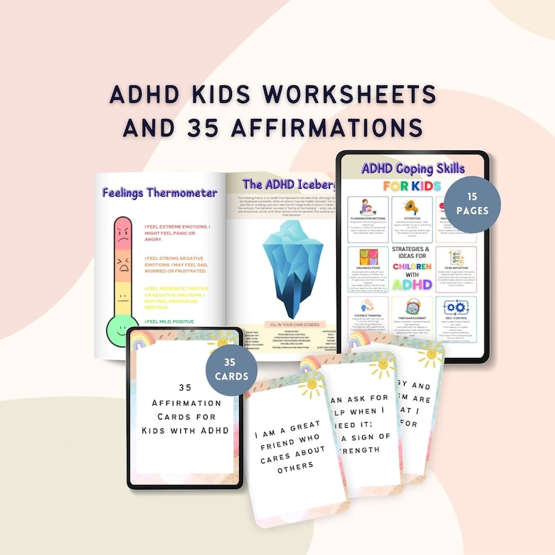 Adhd Worksheets for Kids Printable Resources Adhd Workbook for Kid ...