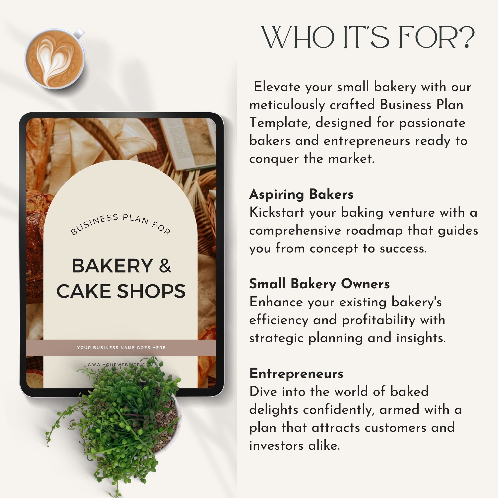 Bakery Business Plan Template for Small Bakeries Planner in Home Bakery ...