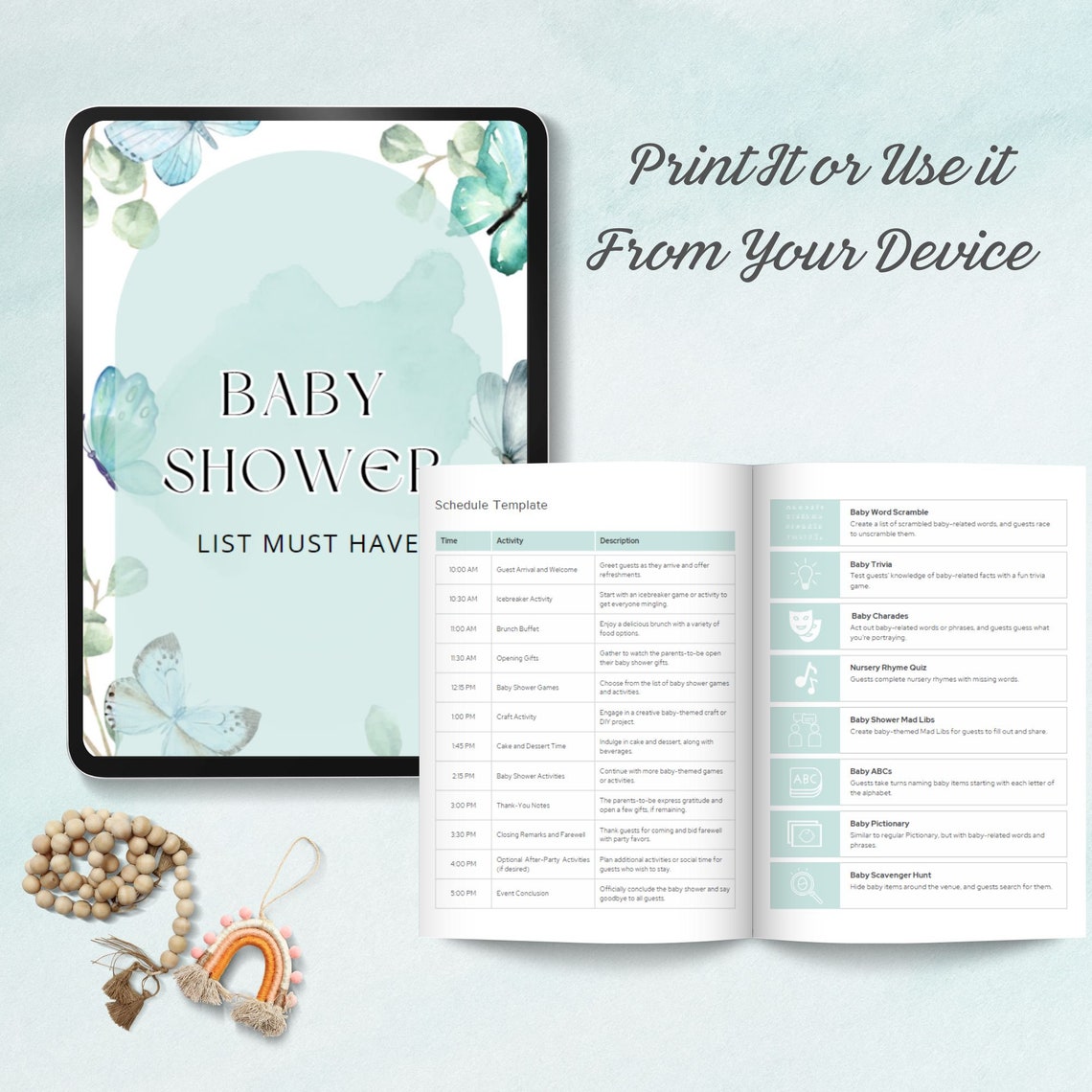 Baby Shower Checklist Baby Shower Planner Checklist Template Baby ...