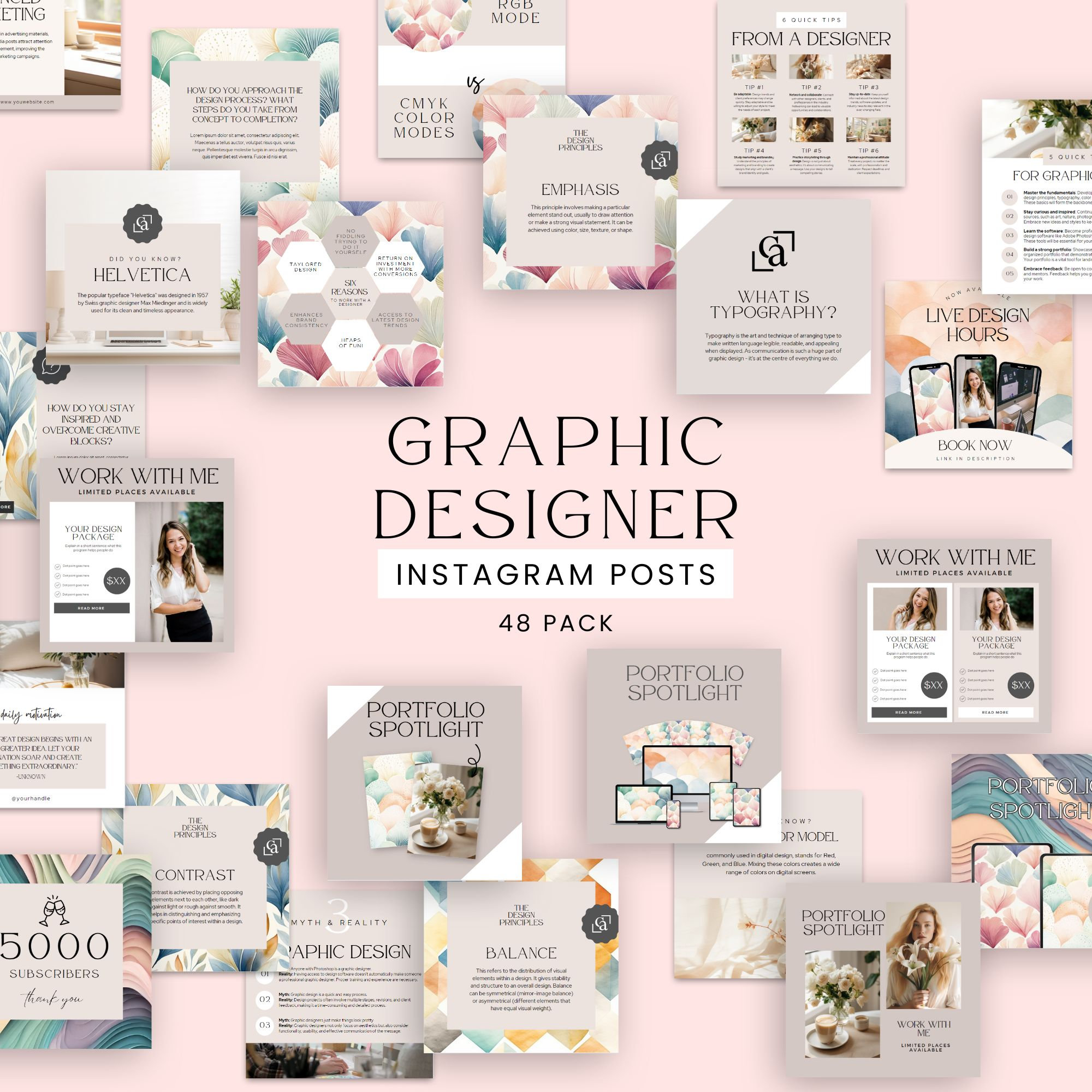 Graphic Design Instagram Templates Canva Designer Professional - Etsy