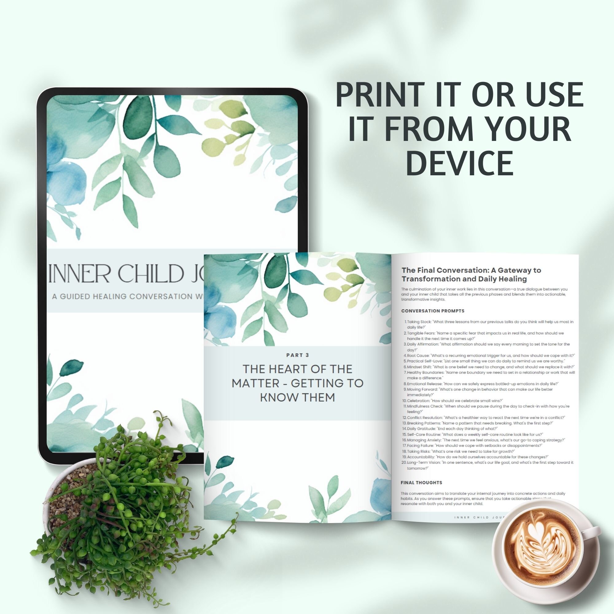 Inner Child Healing Journal Prompts PDF Worksheet for Mental Health ...