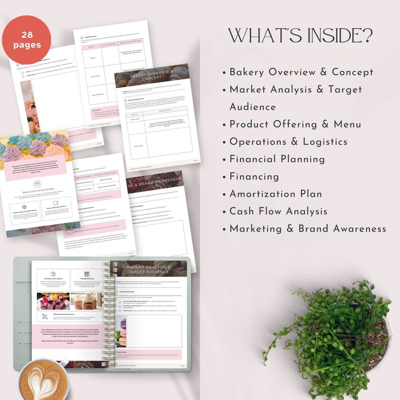 Bakery Business Plan Template for Small Bakeries Planner in Home Bakery ...