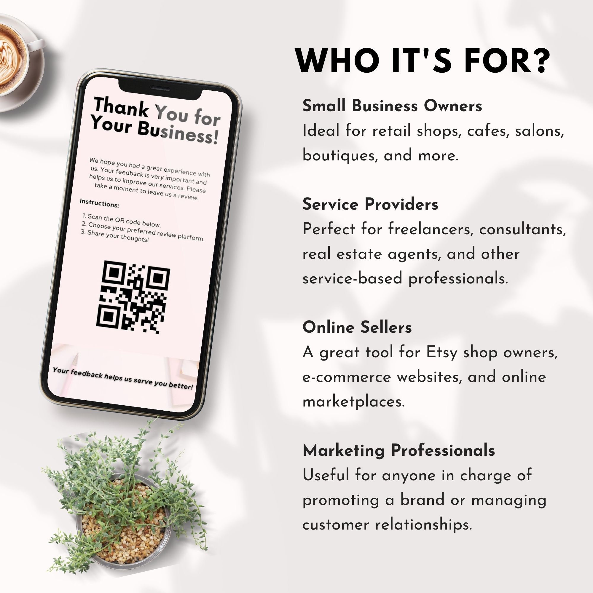 Leave Us a Review Business Card Leave Us a Review Google and Facebook ...