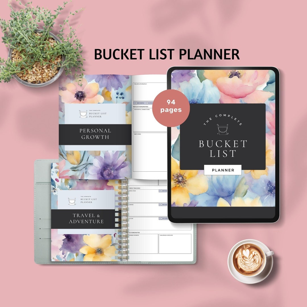 Bucket List Book Printable Bucket List Binder Bucketlist Journal Goal ...