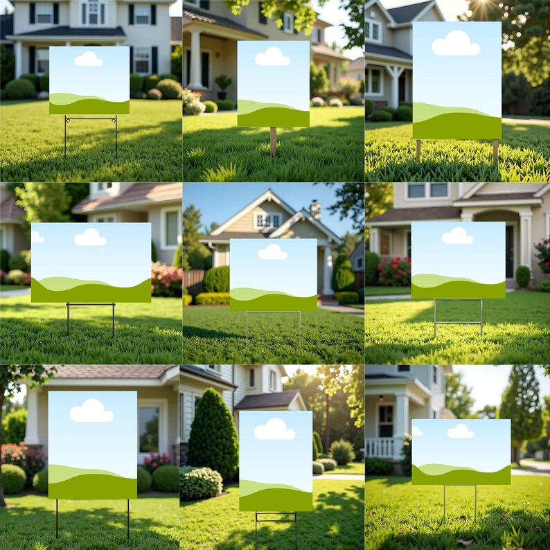 Yard Sign Mockup Canva Template Yard Flag Garden Banner Editable Easy ...