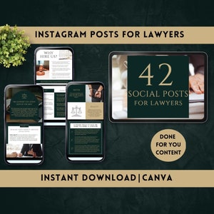 100 Modern Lawyer INSTAGRAM Posts Attorney Instagram CANVA - Etsy Canada