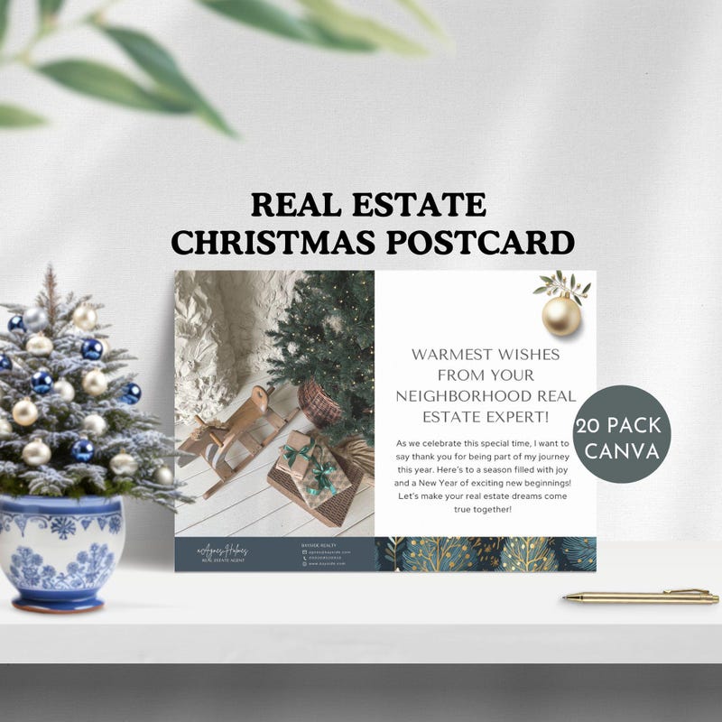 Realtor Christmas Cards - Etsy