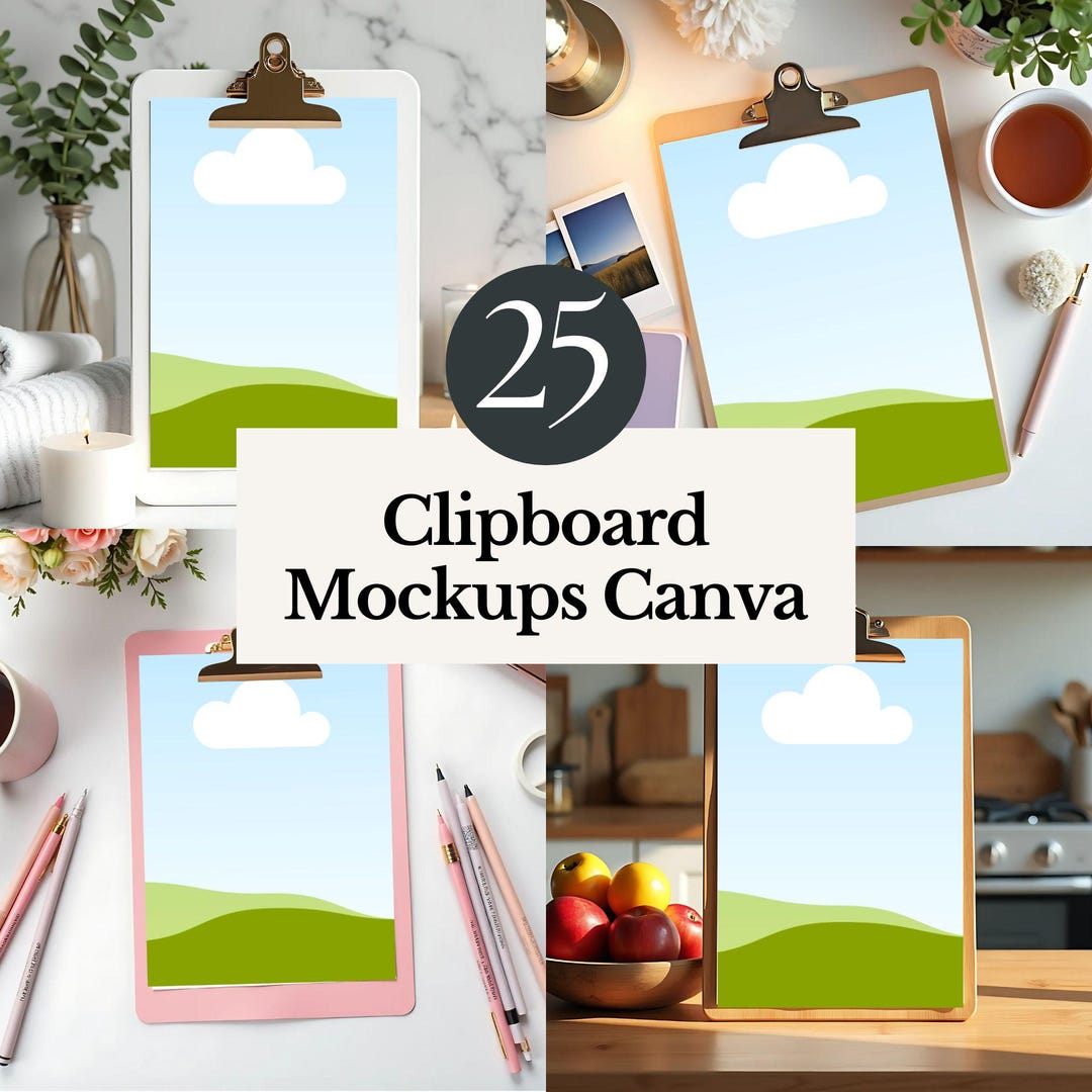 Clipboard Mockup Canva Planner Display Coaching Worksheet Digital ...